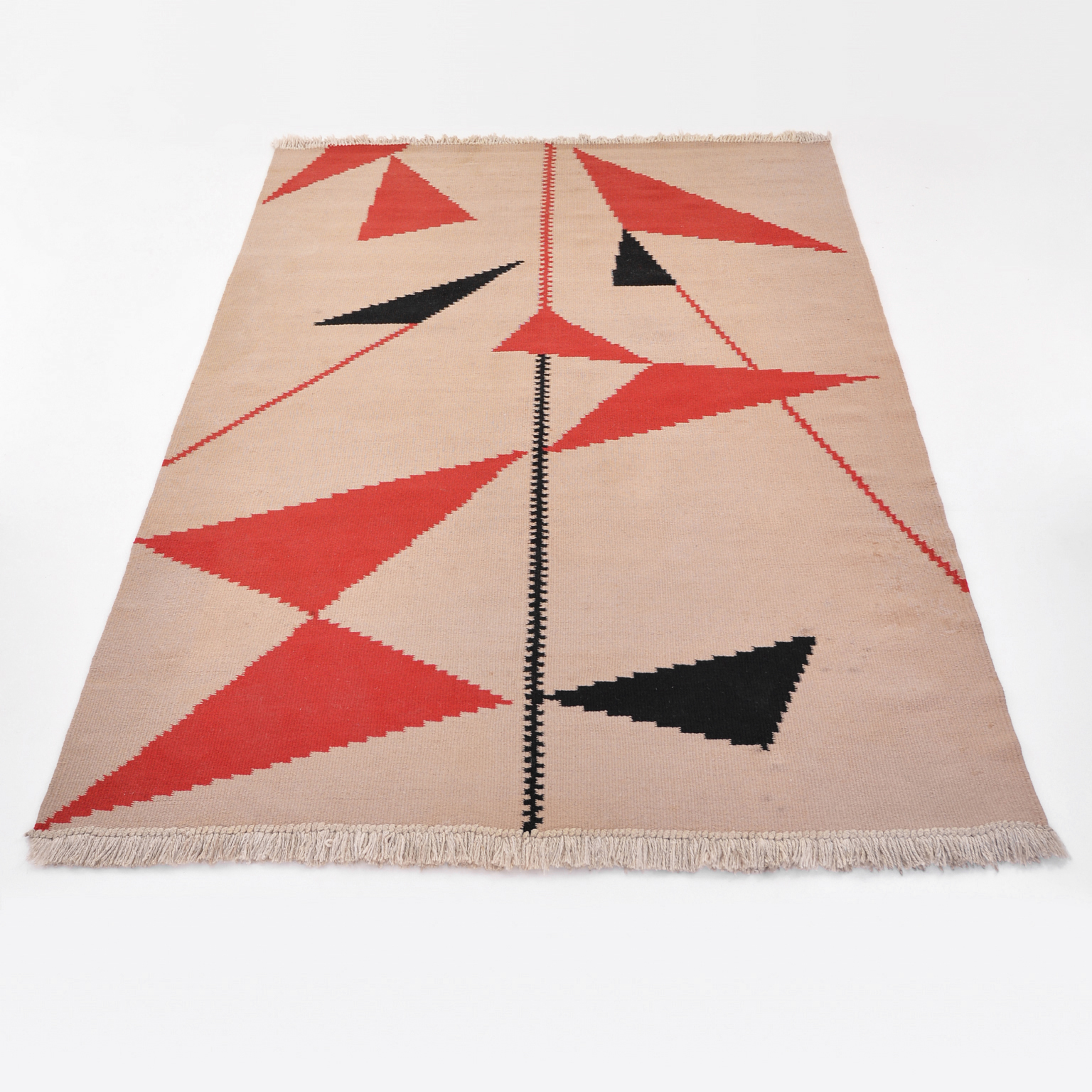 MODERN XX/ Mid-Century - Flachgewebter Teppich/ Flat-woven rug, 1950